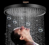 China Modern Design High Pressure Black Rainfall Shower Head Set for Bathroom Spout Feature for sale