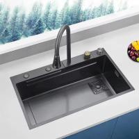 China Square Bowl Kitchen Sink Double Bowl Stainless Steel Contemporary Ceramic Ss Polished for sale