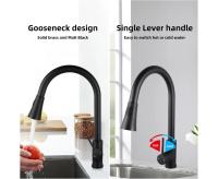 China 360 Swivel Round Black Laundry Sink Kitchen Faucet for Simple Style and Reliability for sale