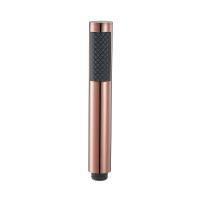 China Stylish Round Rose Gold Copper Hand-Held Shower Head With Hose for Modern Bathrooms for sale