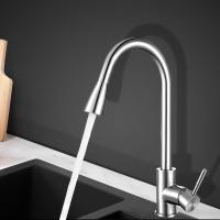 China Silver 2024Lizhen Hua-Vic Kitchen Mixer Tap Pull Out 2 Mode Sink Faucet Basin Laundry Chrome Hot and cold water optional for sale