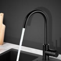 China Brass Kitchen Mixer Tap Hot and Cold Water Round Sink Faucet Basin Laundry Black for sale