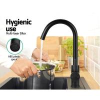China Brass Kitchen Mixer Tap Hot and Cold Water Round Sink Faucet Basin Laundry Black for sale