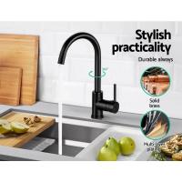 China Brass Kitchen Mixer Tap Hot and Cold Water Round Sink Faucet Basin Laundry Black for sale