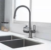 China Stainless Steel Kitchen Faucet with Pull Down Sprayer Lizhen Hwa.Con Sink Mixer Tap for sale