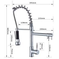 China Pull Out Spray Silver Kitchen Faucet Hot And Cold Basin Tap for Lizhen Hwa.Con Design for sale