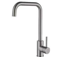 China 2024 Lizhen Hwa.EngTaps Sus304 201black Hot Cold Water Kitchen Tap Single Handle Mixer for sale