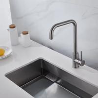 China 2024 Lizhen Hwa.EngTaps Sus304 201black Hot Cold Water Kitchen Tap Single Handle Mixer for sale