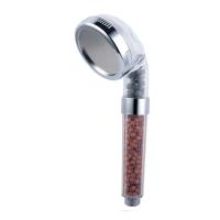 China Chrome Surface Finishing ABS Plastic High Pressure Filter Stone Handheld Shower Head for sale