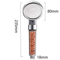 China Chrome Surface Finishing ABS Plastic High Pressure Filter Stone Handheld Shower Head for sale