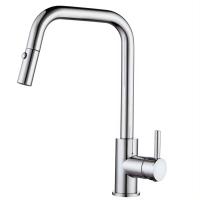 China Stainless Steel Kitchen Hot and Cold Water Mixer Faucet for Deck Mounted Installation for sale