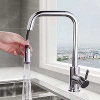 China Stainless Steel Kitchen Hot and Cold Water Mixer Faucet for Deck Mounted Installation for sale