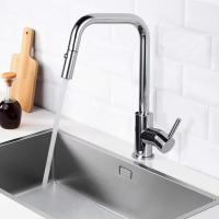 China Stainless Steel Kitchen Hot and Cold Water Mixer Faucet for Deck Mounted Installation for sale