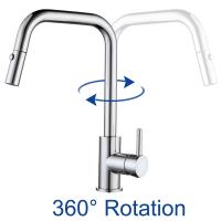 China Stainless Steel Kitchen Hot and Cold Water Mixer Faucet for Deck Mounted Installation for sale