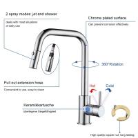China Stainless Steel Kitchen Hot and Cold Water Mixer Faucet for Deck Mounted Installation for sale