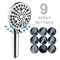 China High Pressure Stone Filtered 10 Spray Hand Held Shower Head with Modern Functionality for sale