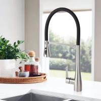 China 304 Satianlsee Steel Kitchen Sink Faucet Classic Hot and Water Mixer for Family Hotel for sale