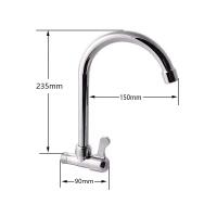 China CLASSIC LIZHEN Zinc Kitchen Faucet Water Wall Mounted Hot and Cold Water Mixer Desk Tapingle Hole Single Handle for sale