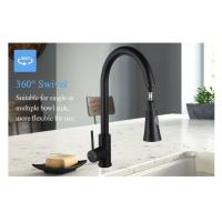 China 2024 Lizhen Luxury Flexible Single Handle Single Hole Black Taps Pull Down Kitchen Faucet For Sink for sale