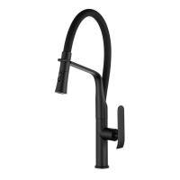 China Brass Lizhen 2024 Hot Style Kicthen Faucet Flexible Rubber Swivel Deck Mounted Sink Faucet for sale