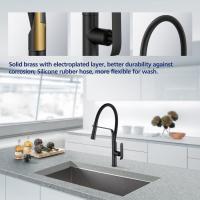 China Brass Lizhen 2024 Hot Style Kicthen Faucet Flexible Rubber Swivel Deck Mounted Sink Faucet for sale