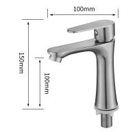 China 304 Stainless Steel Single Hole Tap Kitchen Mixer Faucet for Lizhen Sanitary Ware for sale