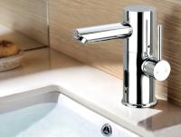 China 2024 Simple And Atmospheric Style Stainless Steel Sensor Faucet For Single Hole Mount for sale