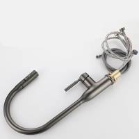 China Stainless Steel Kitchen Faucet Single Handle Desk Mounted Tap for OEM/ODM Acceptable for sale