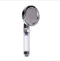 China Universal Bathroom Wash Silvery High Pressure Shower Head Water Saving Ionic Purifier for sale