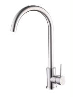 China 304 Stainless Steel Kitchen Faucet Single Handle Hot And Cold Water Mixer Tap Deck Mounted for sale