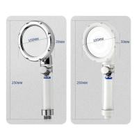 China Universal Bathroom Wash Silvery High Pressure Shower Head Water Saving Ionic Purifier for sale