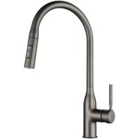 China 304 Stainless Steel Kitchen Faucet Single Handle Hot And Cold Water Mixer Tap Deck Mounted for sale