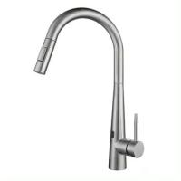 China Single Handle Stainless Steel Kitchen Faucet Pull Down Sprayer Hot And Cold Water Mixer for sale