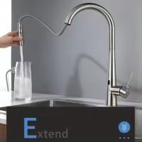 China Single Handle Stainless Steel Kitchen Faucet Pull Down Sprayer Hot And Cold Water Mixer for sale