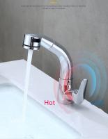 China 360 Degree Pull Out Hot and Cold Sink Tap White Kitchen Water Tap for Garden Water for sale