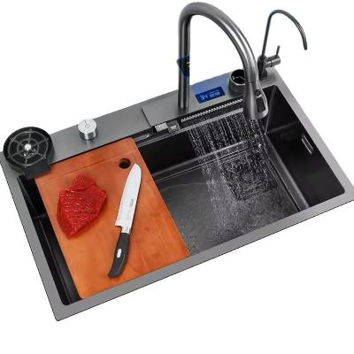 China 304 Raindance Pull Out Mixer Stainless Steel Kitchen Sinks With Faucet by Lizhen-Hwa.Con for sale