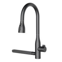 China Pull Out Spray Type Kitchen Sink Waterfall Faucet Mixer 360 Degree Rotation Extender for sale