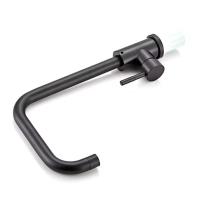 China Black Single Handle Stainless Steel Kitchen Sink Faucet with Brass Valve Core Material for sale