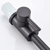 China Black Single Handle Stainless Steel Kitchen Sink Faucet with Brass Valve Core Material for sale
