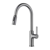 China Lizhen-Hwa.Con Kitchen Faucet Sink Single Handle Valve Copper Pull Out Spray Water Tap for sale