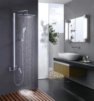 China Hot Seller-Shaped Shower System with Exposed Faucet Feature and Jet Spray Pattern for sale