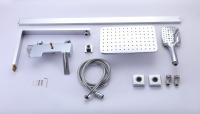 China Hot Seller-Shaped Shower System with Exposed Faucet Feature and Jet Spray Pattern for sale