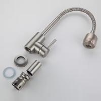 China Lizhen Single Handle Stainless Steel Kitchen Faucet with Flexible Hose and Deck Mounted Water Tap for sale