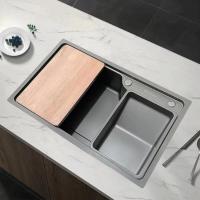 China 304 Stainless Steel Waterfall Kitchen Single Bowl Sink with Undermount Installation for sale