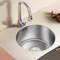 China Modern Design Style 304 Stainless Steel Undermount Single Bowl Sink for Home Bar Basin for sale
