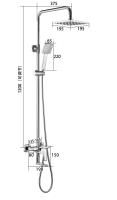 China Contemporary Style Bathroom Shower Set with Pure Copper Material and Without Slide Bar for sale