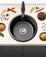 China Modern Style 304 Stainless Steel Kitchen Sinks Undermount Single Bowl Sliver Black Nano for sale