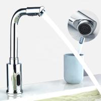 China Faucet Type Hot Cold Water Kitchen Tap Brass Construction Automatic Water Saver Tap for sale
