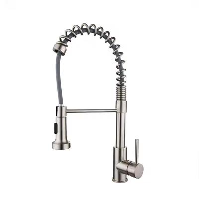 China Lizhen-Hwa.Vic Pull Out Spray Kitchen Faucet with Brass Material and Hot Cold Mixer for sale