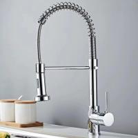 China Lizhen-Hwa.Vic Pull Out Spray Kitchen Faucet with Brass Material and Hot Cold Mixer for sale